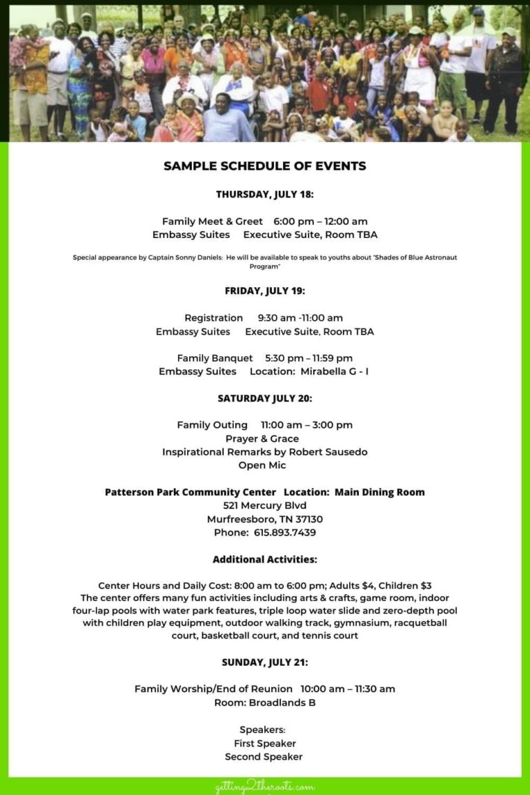 How To Create A Reunion Registration Form And Events Form