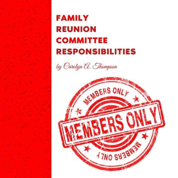 Family Reunion Committee Responsibilities | Detailed Meaning